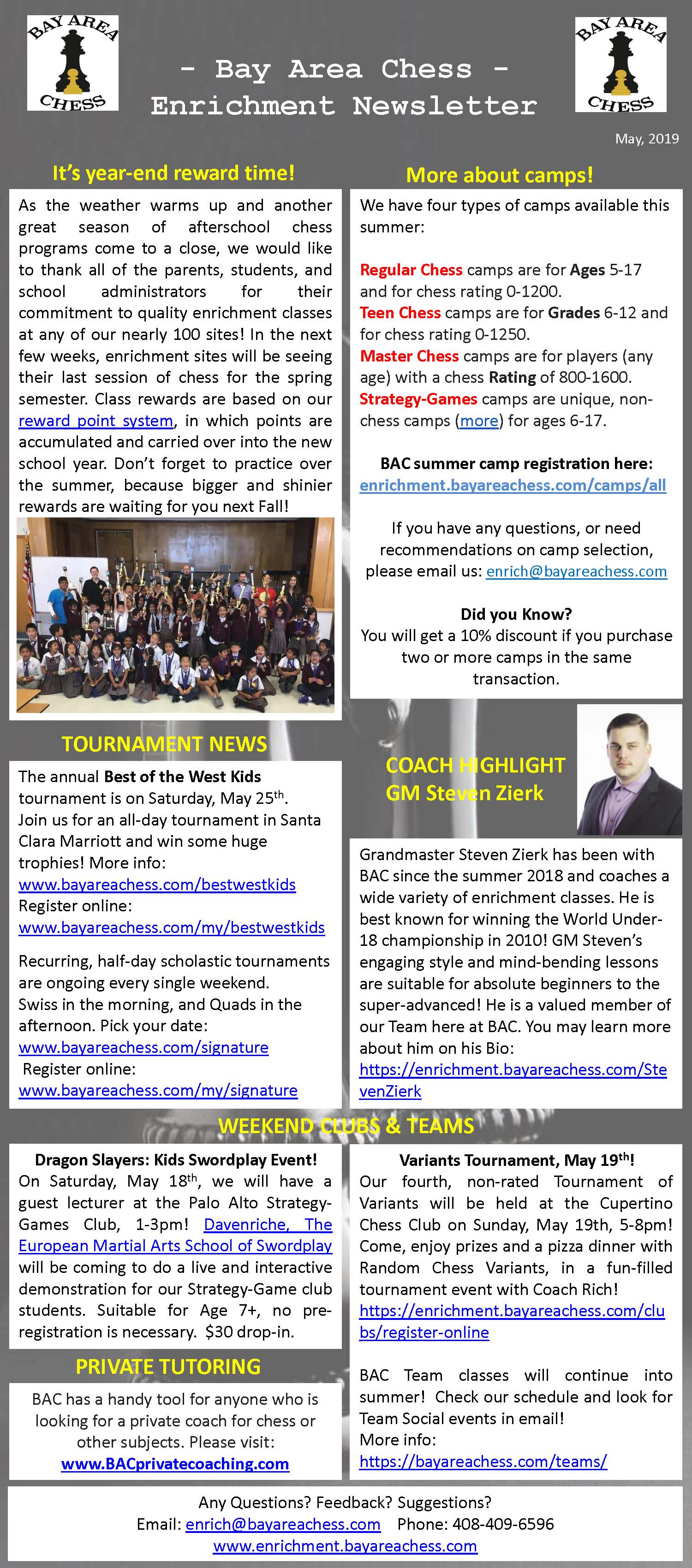 NEWSLETTERS | Bay Area Chess
